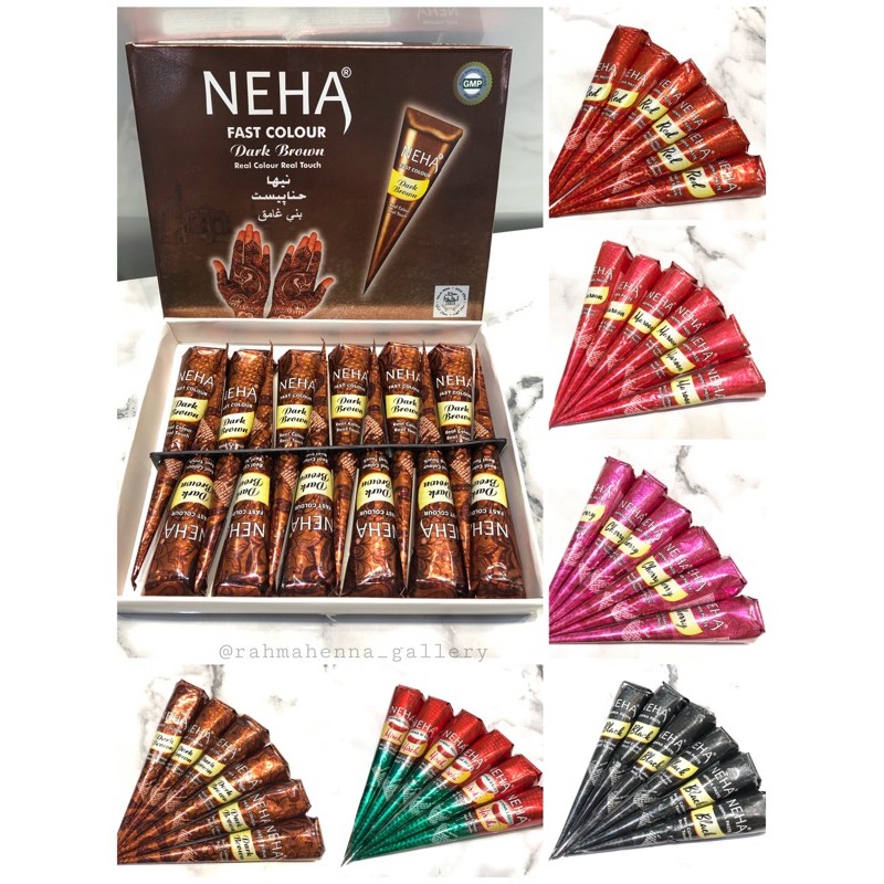 [1pcs] NEHA CONE, HENNA PASTE INSTANT HENNA COLOR BRIDAL HENNA | Shopee ...