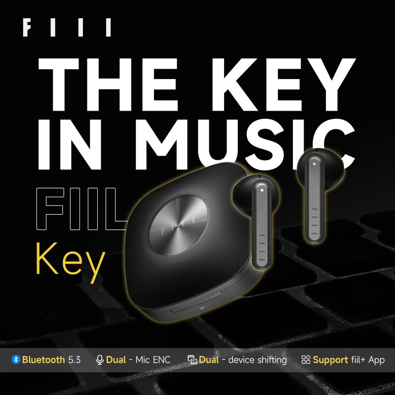 FIIL Key Bluetooth 5.3 Earbuds TWS True Wireless Headphones Dual-Mic ...