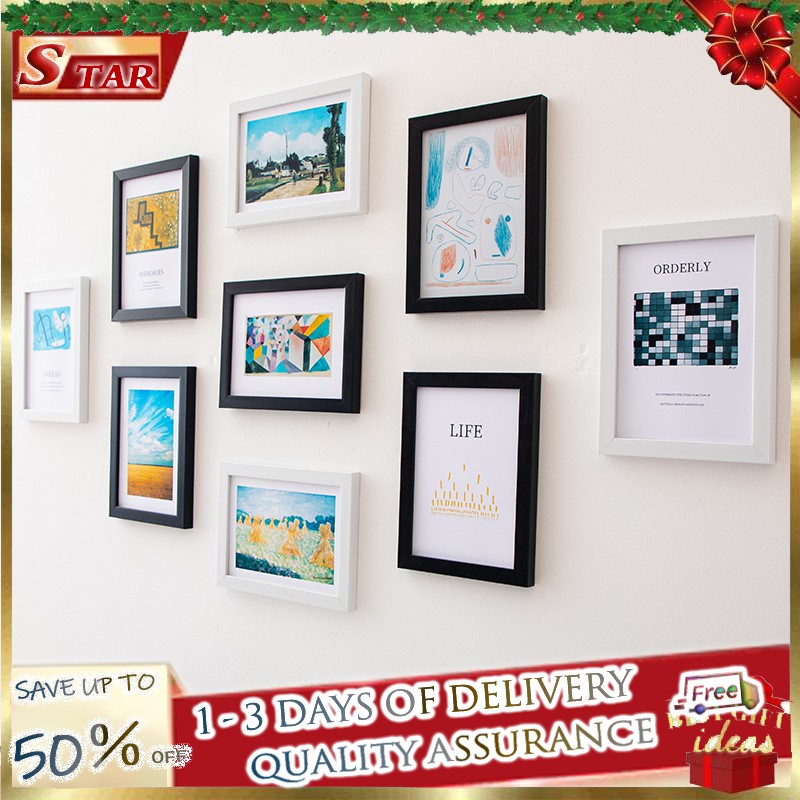 9Pcs 7 inch Picture Frames for Wall Photo Frame Set Frame picture frame ...