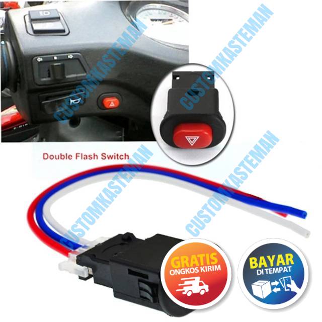 TOMBOL Hazard Switch Button Car Beat Vario Mio Vantel Jupiter Byson ...