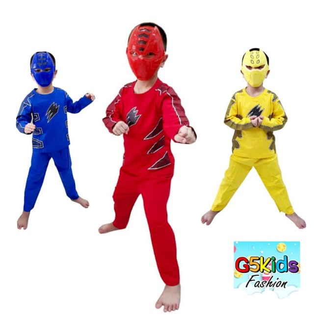 Kids Suits Power Rangers Jungle Fury Costume Clothes Ages 2-7 Years ...