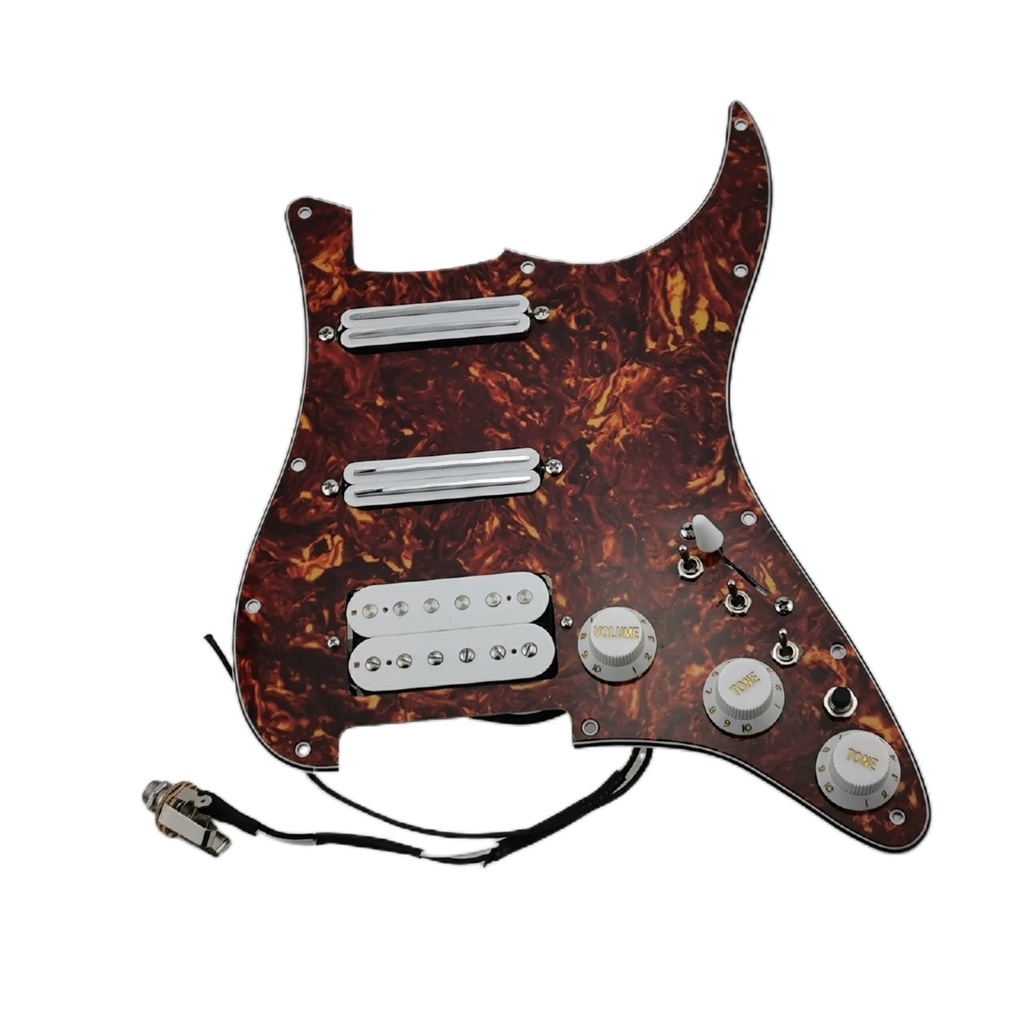 HS-Strat Guitar Pickup Prewired Pickguard Alnico V Humbucker Pickup ...