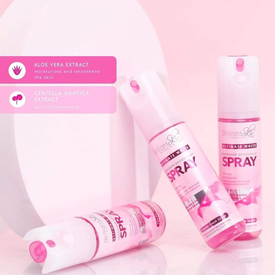 Brilliant Underarm Deo Spray Ultimate White | Powder Fresh Scent ...