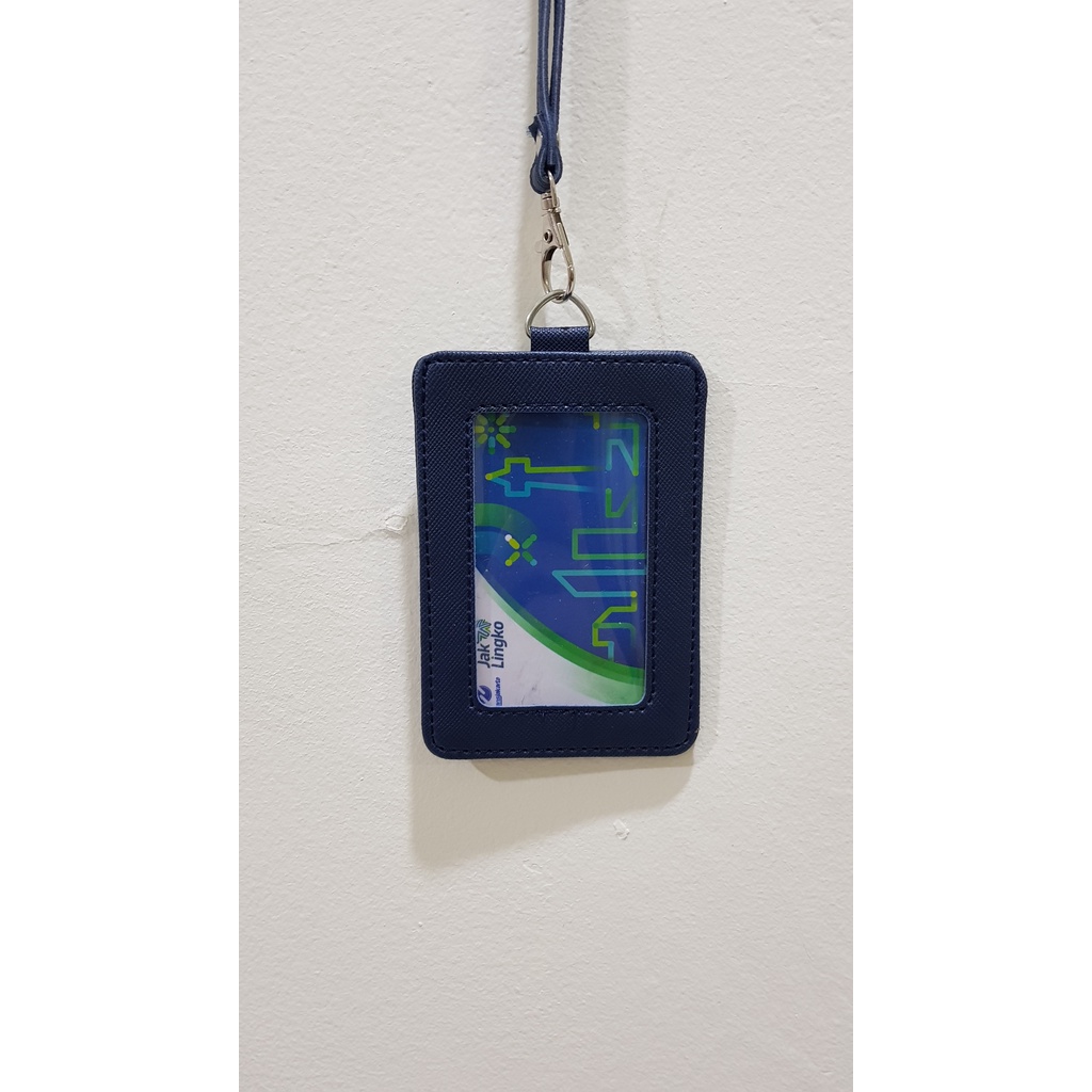 Flashee Lanyard Mica ID Card Holder Navy Reversible Plastic ID Card ...