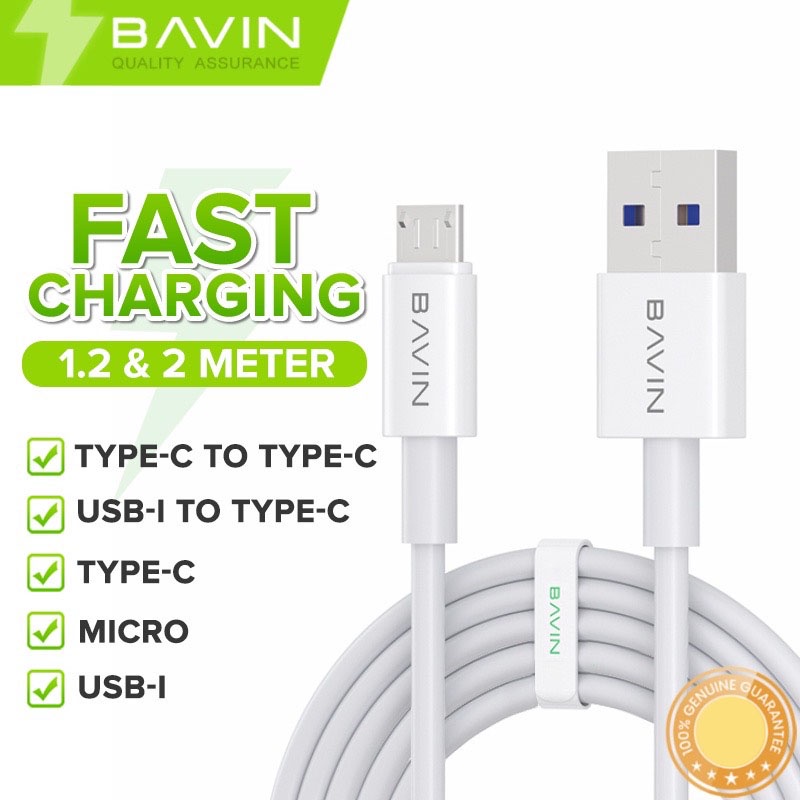 BAVIN CB253 60W 30W 18W 12W Fast Charging & Data Transfer 1.2/2 Meters ...