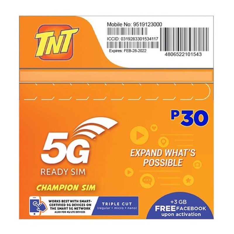 TALK N' TEXT TNT 5G READY SIMCARD TRI-CUT （ COD）Cashondelivery | Shopee ...