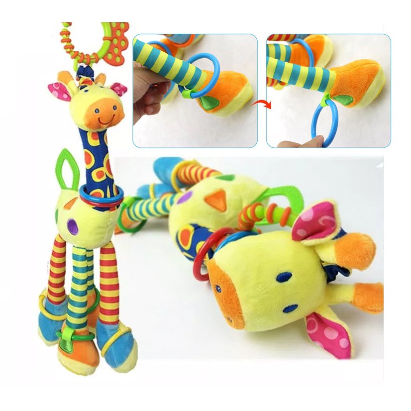 Giraffe Teether Rattle Plush Baby Toy | Shopee Philippines
