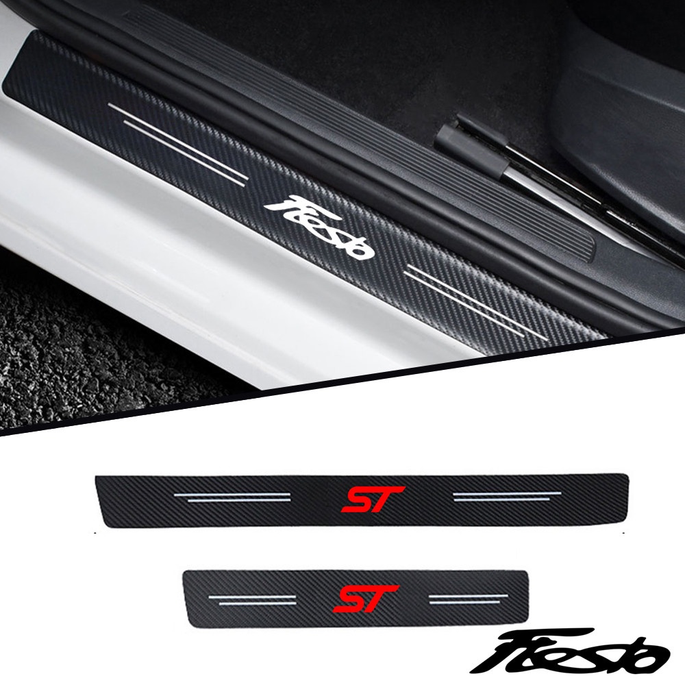 4pcs Car threshold Car sticker for ford fiesta mk7 mk8 4 5 6 st stline ...