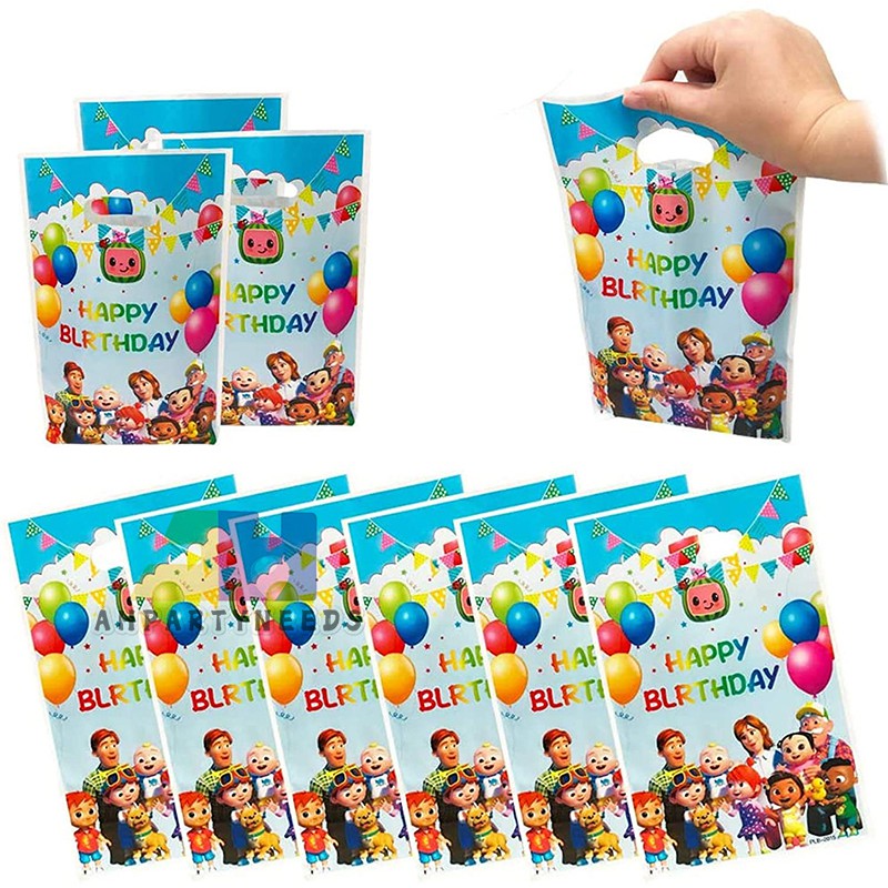 10pcs Cocomelon Loot Bag Plastic Bag Gift Bag for Party Partyneeds ...