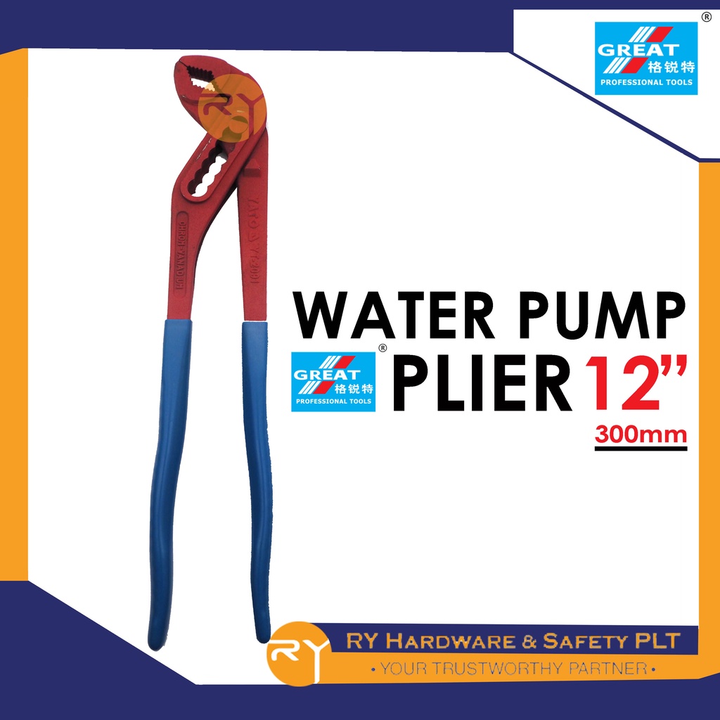 GREAT WATER PUMP PLIER 12 INCH PERENGKUH PAM AIR PLUMBING | Shopee ...