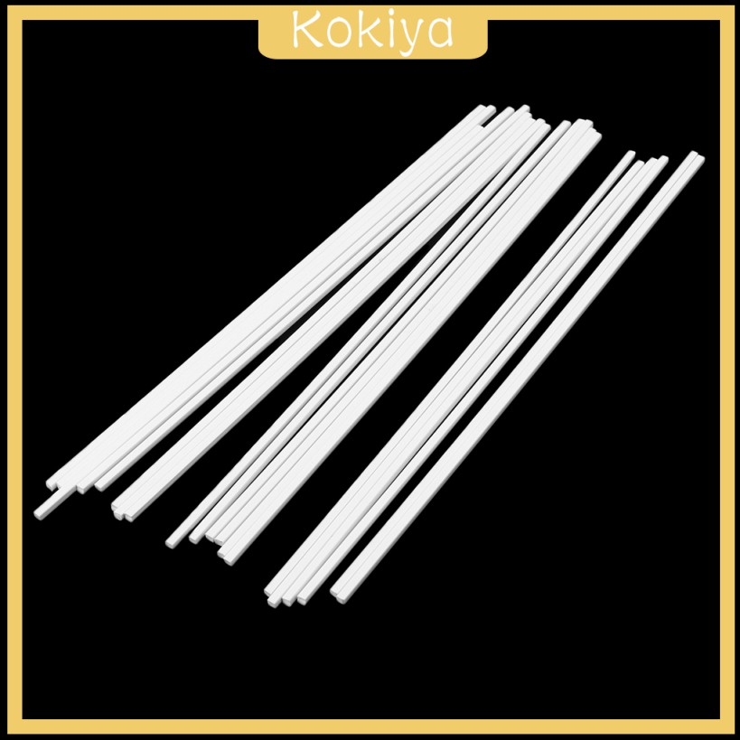20x ABS Square Rod Sticks Architectural Model Making White 3x250mm ...