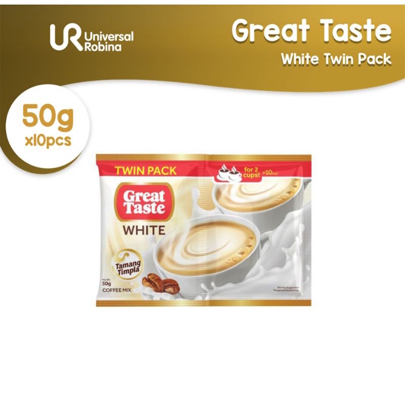 Great Taste White 3in1 Twin Pack (50 x 10) | Shopee Philippines