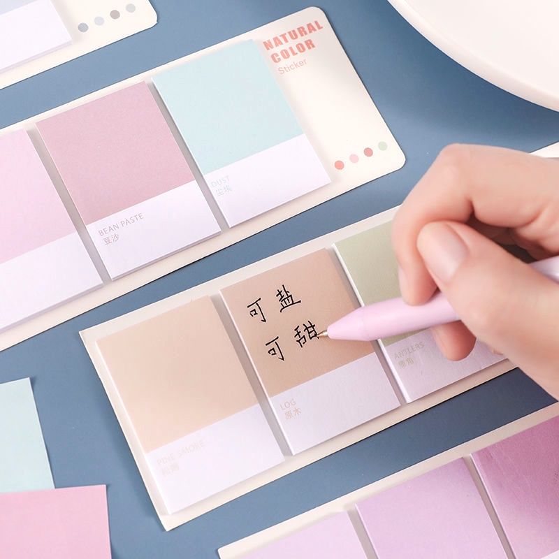 80 Sheets/pack Four-color Sticky Notes Index Memo Pad Bookmarks Message ...