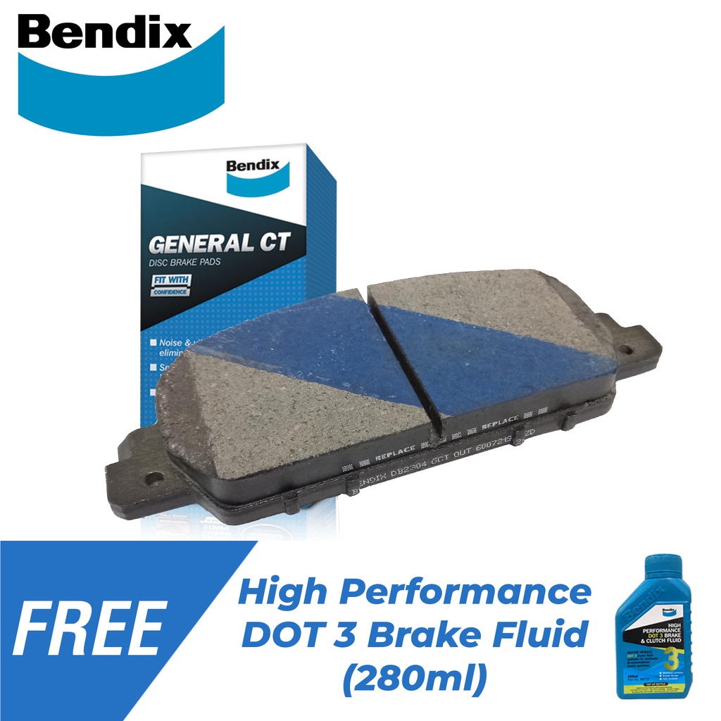 Bendix Brake Pads GCT DB2304 Front Set for Honda Accord, HR-V 2014-2019, Odyssey 2.4 2014-2018 ...