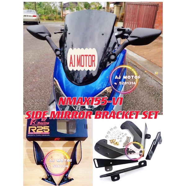 NMAX155 V1 SIDE MIRROR BRACKET YAMAHA N-MAX155 NMAX-155 N-MAX COWLING ...