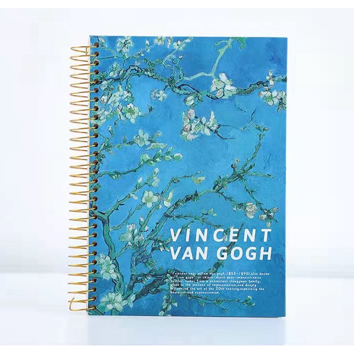 16k Van Gogh Hardbound Spiral Thick Big Notebook Sheets 151 Watercolor ...
