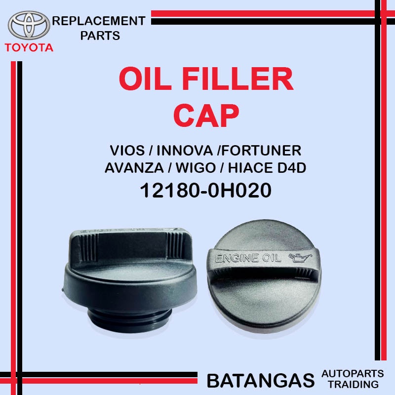 OIL FILLER CAP FOR TOYOTA VIOS/ AVANZA/ WIGO/ INNOVA/ FORTUNER/ HIACE ...