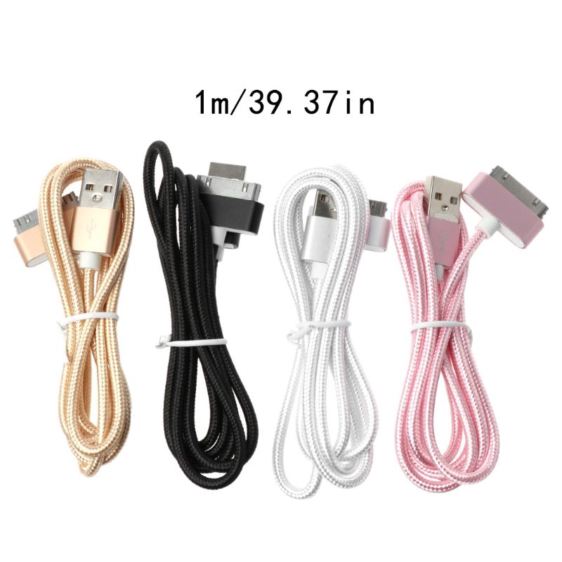 Nylon Braided 30pin USB Data Sync Charging Cable for iPhone 4 4s iPad 2 ...