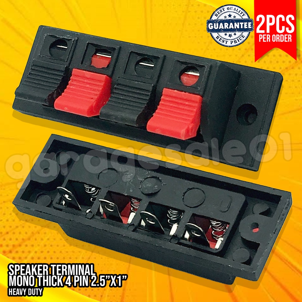 ⚡2PCS SPEAKER TERMINAL MONO THICK 4 PIN 2.5X1"⚡ | Shopee Philippines