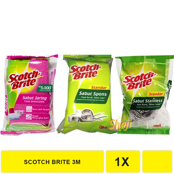 3m SCOTCH BRITE Coir & STAINLESS Dishwashing Sponge | Shopee Philippines