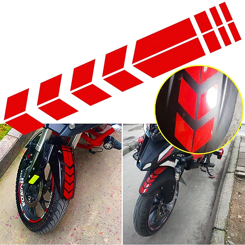 Universal Motorcycle Arrow Stripe Stickers Fender Paste Waterproof ...