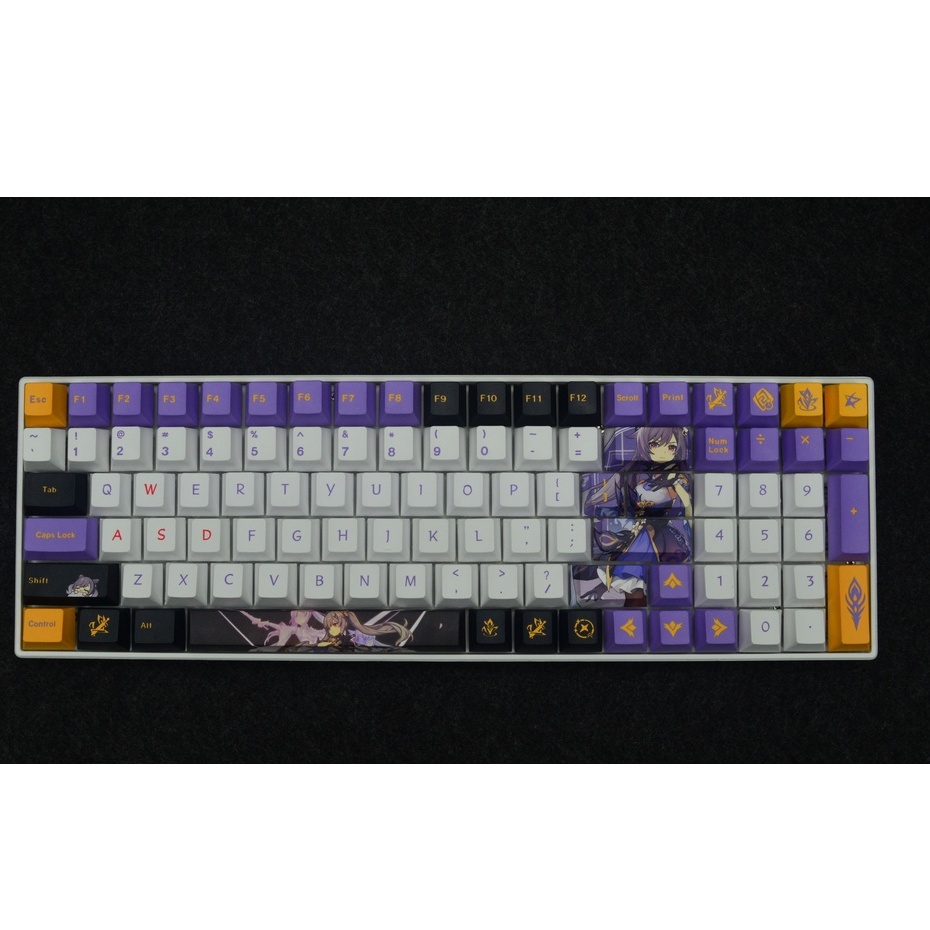 GMK KEQING PBT Keycap, 128 Keys keycaps Cherry Profile DYE-SUB ...