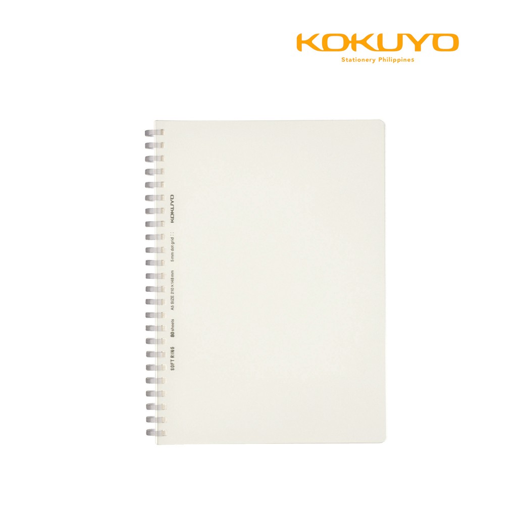 Kokuyo SU-SV538WT-T Soft Ring Notebook, Dotted Lines 80 Sheets, A5, Transparent | Shopee Philippines