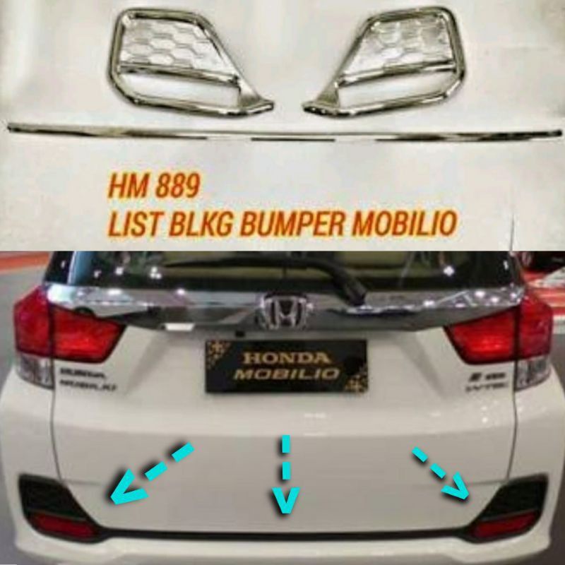 List chrome Rear Bumper Honda Mobilio Type E. | Shopee Philippines