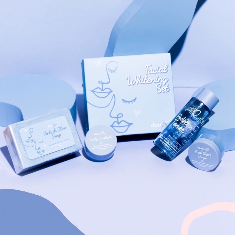 Dear face Facial Whitening set (with freebie) | Shopee Philippines
