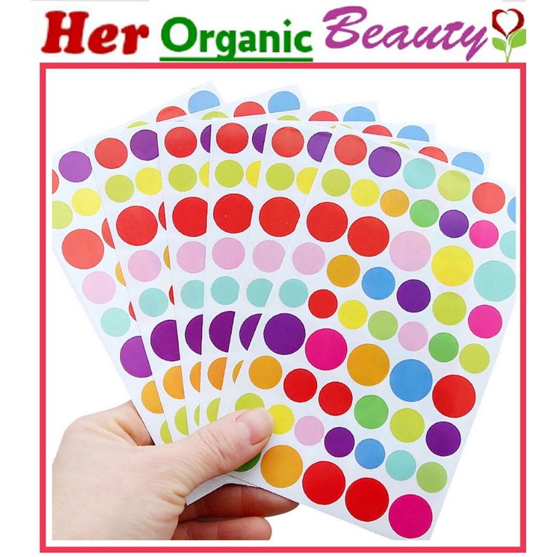 Colorful Rainbow Stickers DOTS Multicolor (Sold per Sheet of 54 ...