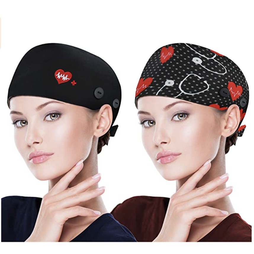 Ajustable Add Button surgical cap doctor nurse cap scrub cap print cute ...