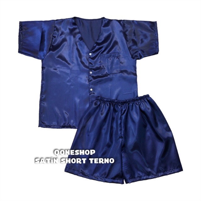 Qone SATIN SHORT TERNO (ADULT) | Shopee Philippines