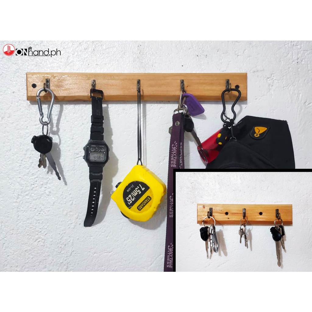 Decorative Wooden Key Holder 5 AND 3 Hook Modern Simple Design with ...