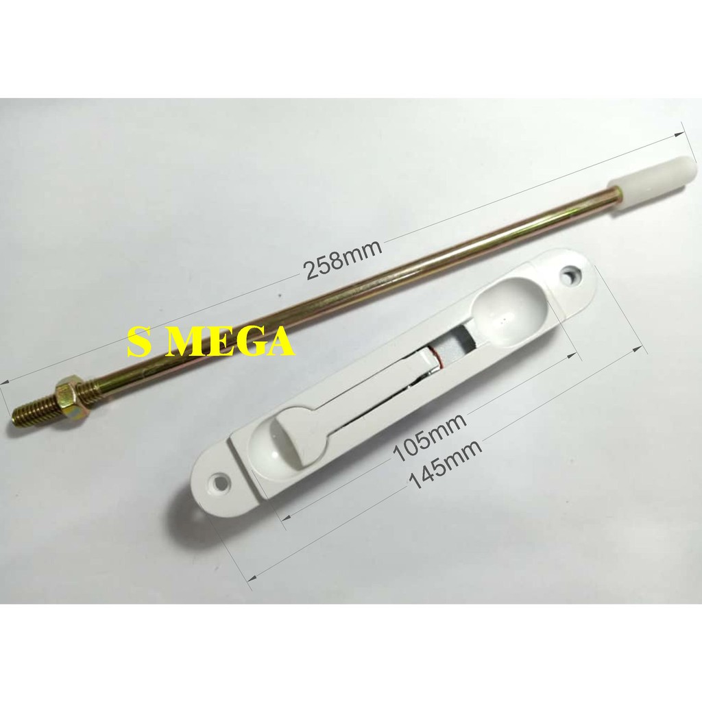 SMEGA Door Flush Bolt (Silver/Black/Powder Coating White) | Shopee ...