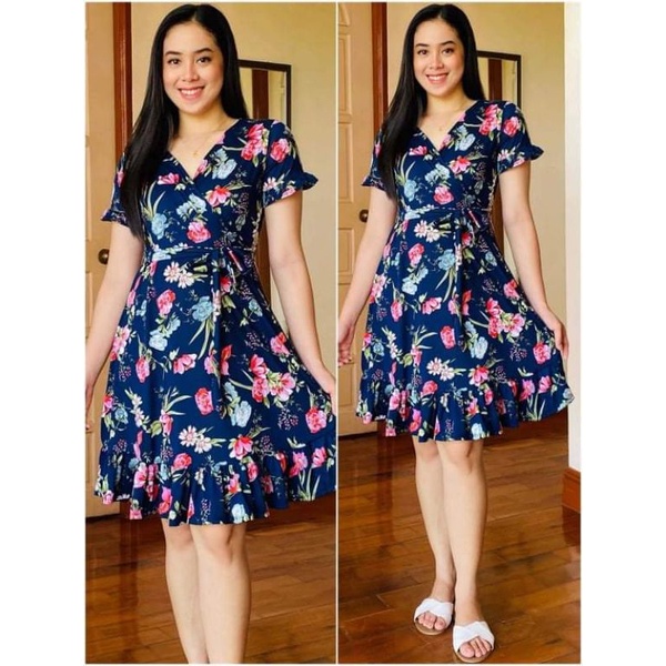 Glenda Overlap Dress (Fresize) | Shopee Philippines