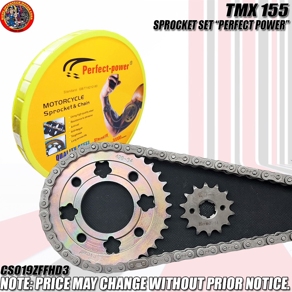 TMX 155 SPROCKET SET "PERFECT POWER" (CS019ZF) | Shopee Philippines