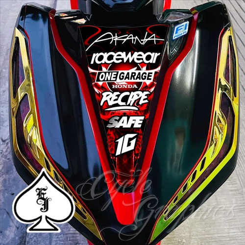 HONDA CLICK V2 FRONT COVER STICKER BOMB 2 ej cycle | Shopee Philippines