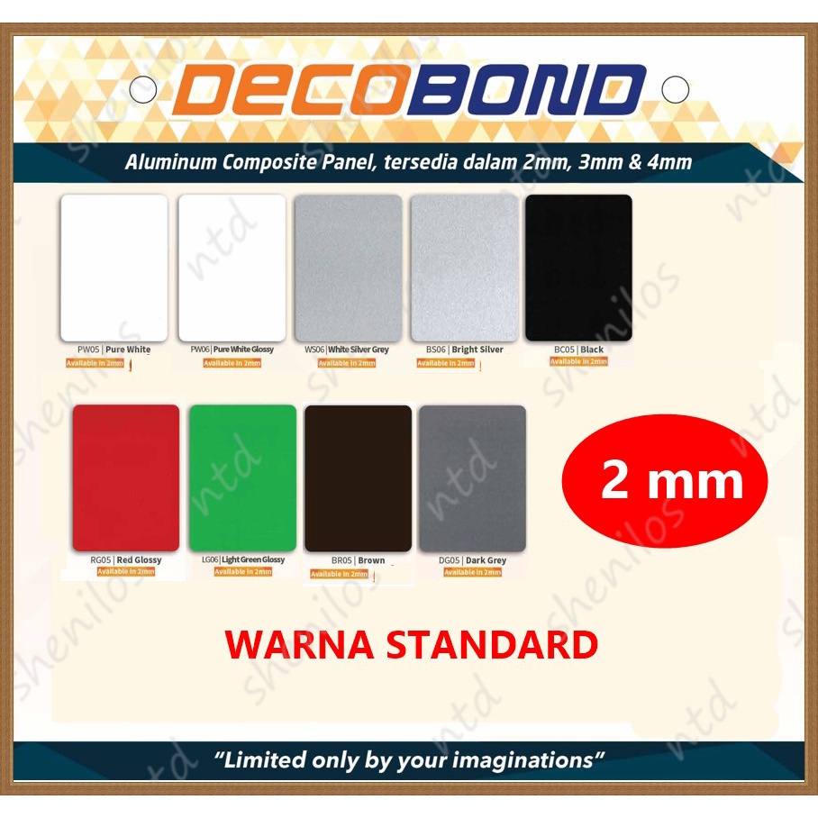 Decobond Aluminum COMPOSITE PANEL ACP Thickness 2mm 3mm 4mm | Shopee ...