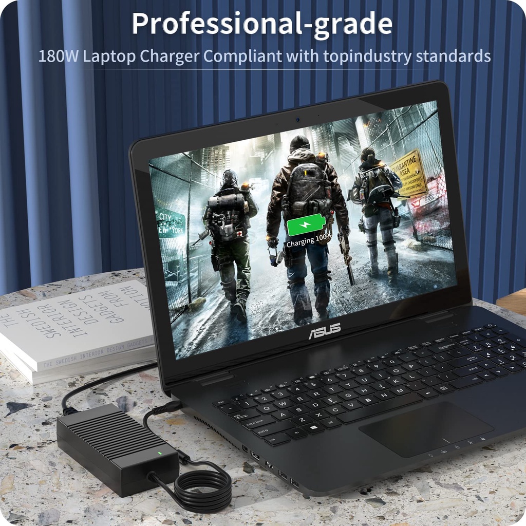 180W 19V 9.5A Asus Rog Laptop Charger for Asus ROG G55VW G70 G75 G750JM ...