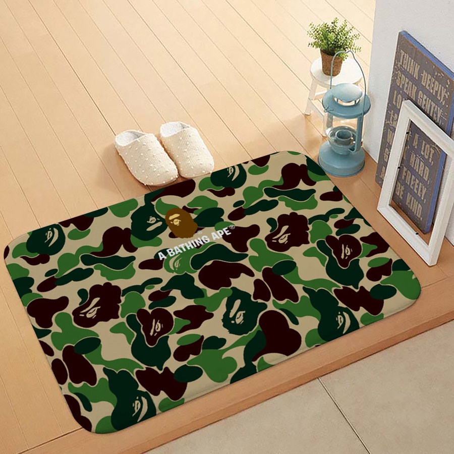 Bape Printed Floor Carpet For Kids Room Bedroom Decoration Balcony Anti ...