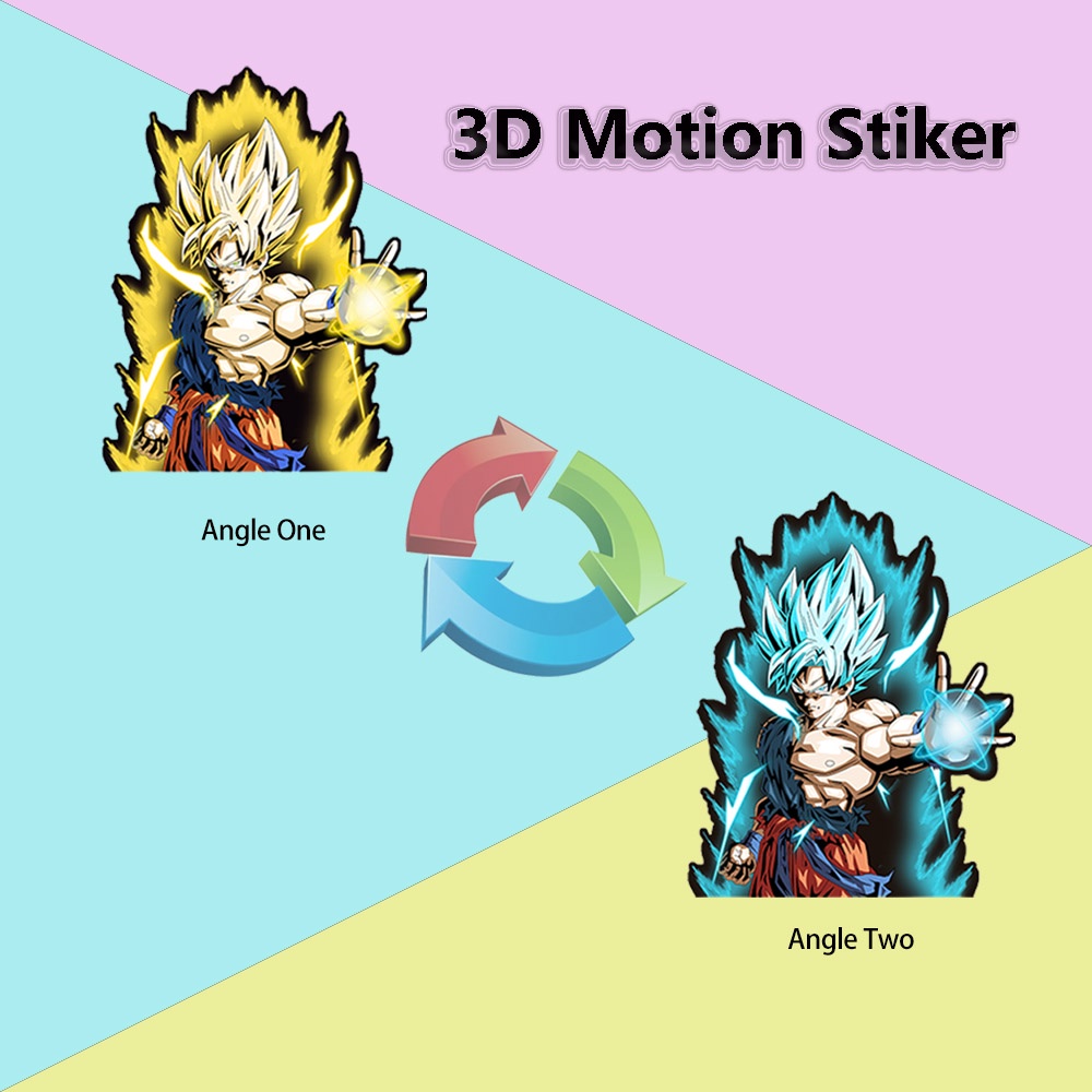 Goku Supersaiyan DBZ 3D Motion Stickers Self-adhsive Car Stickers ...