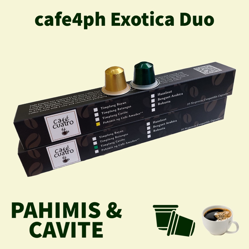 cafe4ph Exotic Excelsa Duo Nespresso Compatible coffee capsules ...