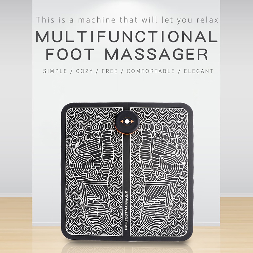 Electric Ems Foot Massage Pad Feet Acupuncture Stimulator Massager Usb