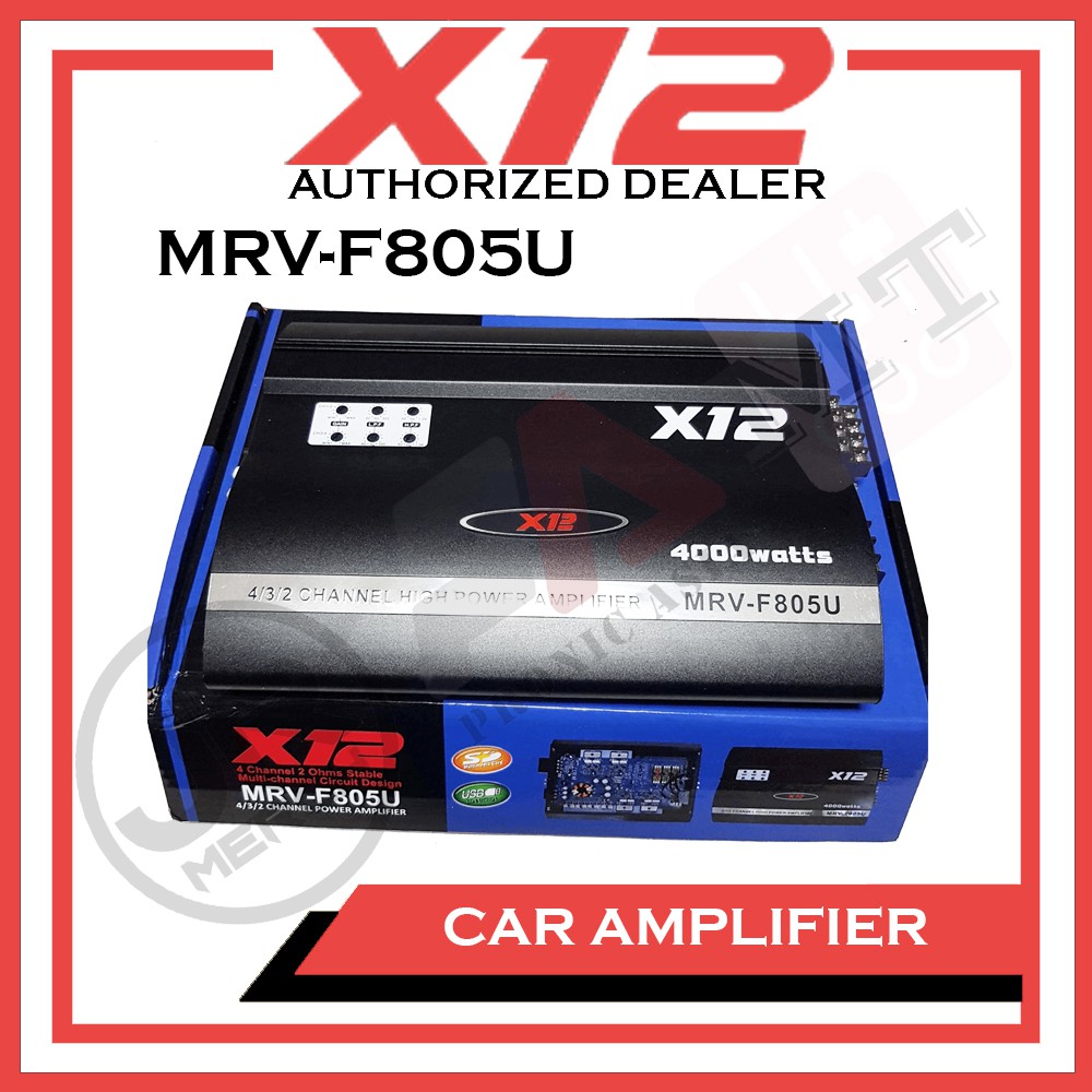 X12 (MRV-F805U) 4000 watts 4/3/2 Channel Car Audio Power Amplifier ...
