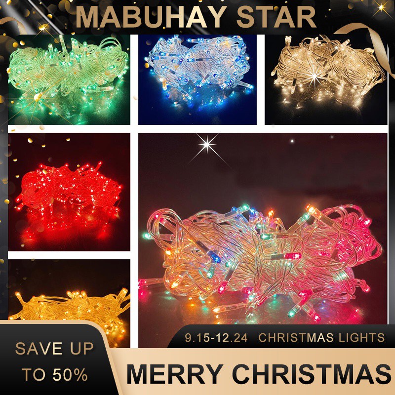 MABUHAY STAR 80L/100L CHRISTMAS LIGHTS RICE LIGHT/GLASS BULB/ENERGY ...