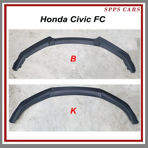 Honda Civic FC 2016-2018 Front Diffuser Matte Black 3 Pcs | Shopee ...