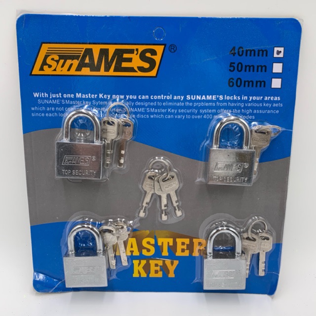 Stainless Padlock Set with Master Key（40MM/50MM/60MM） | Shopee Philippines