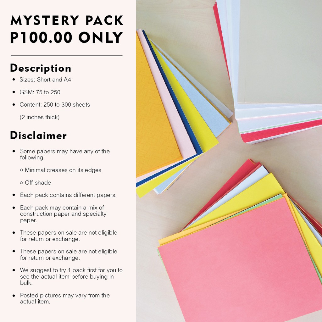 Assorted Papers Pack | Shopee Philippines