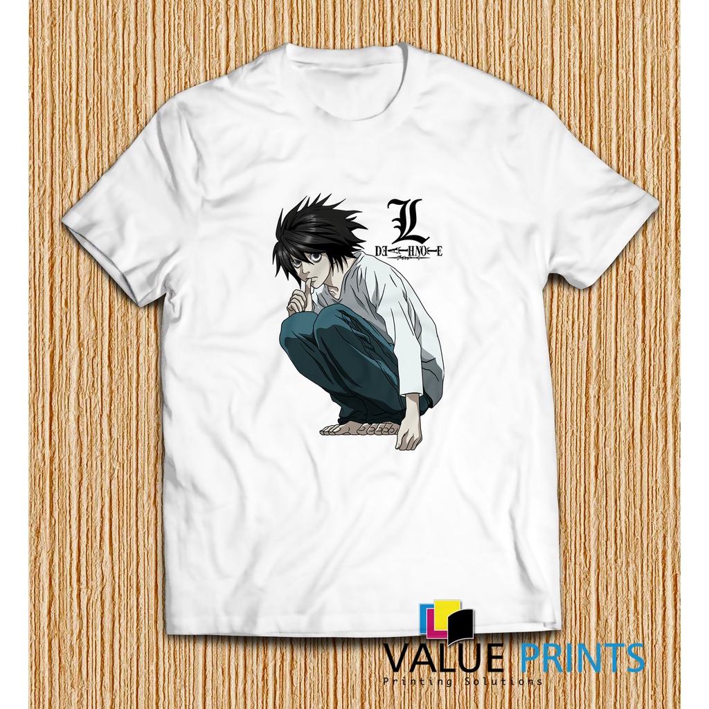 Value Prints Death Note L Lawliet Shirt High Quality Cotton Unisex ...