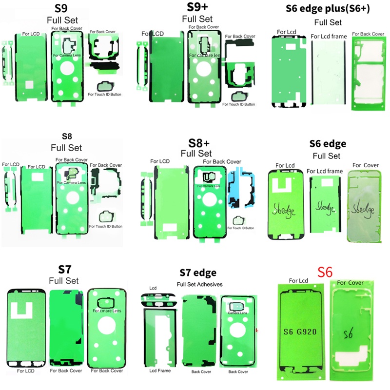 Water Proof Front LCD Adhesive And Back Battery Cover Glue For Samsung Galaxy S6 S7 Edge S8 S9 ...